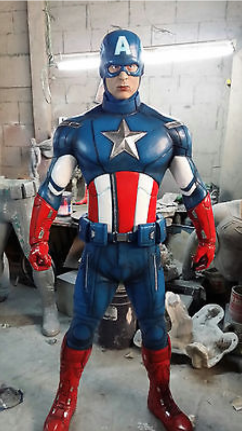 Avengers CAPTAIN AMERICA CUSTOM STATUE 1/1 SCALE LIFE SIZE – Finet ...