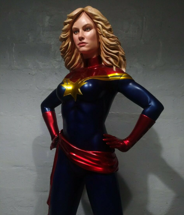 Ms Captain Marvel life size custom statue Finet XM sideshow – Finet ...